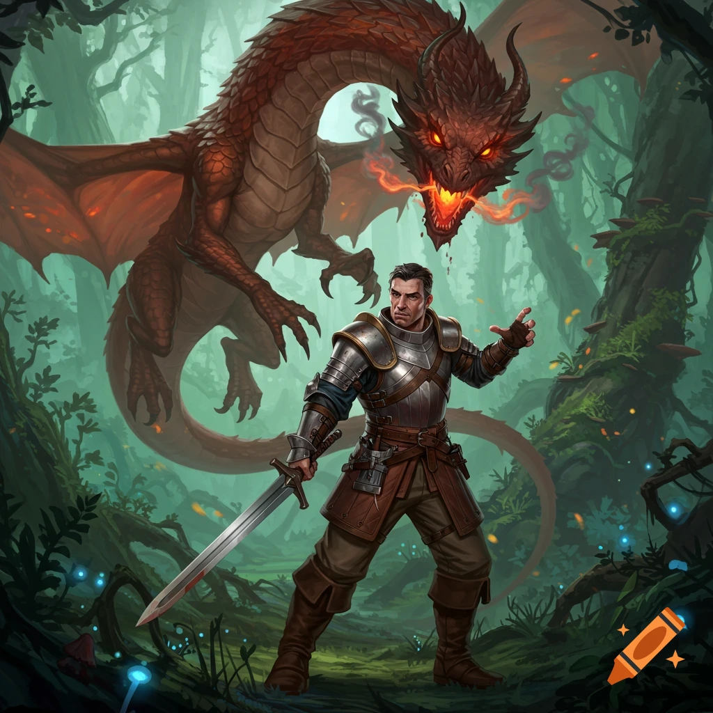 Francois the dragon slayer on Craiyon