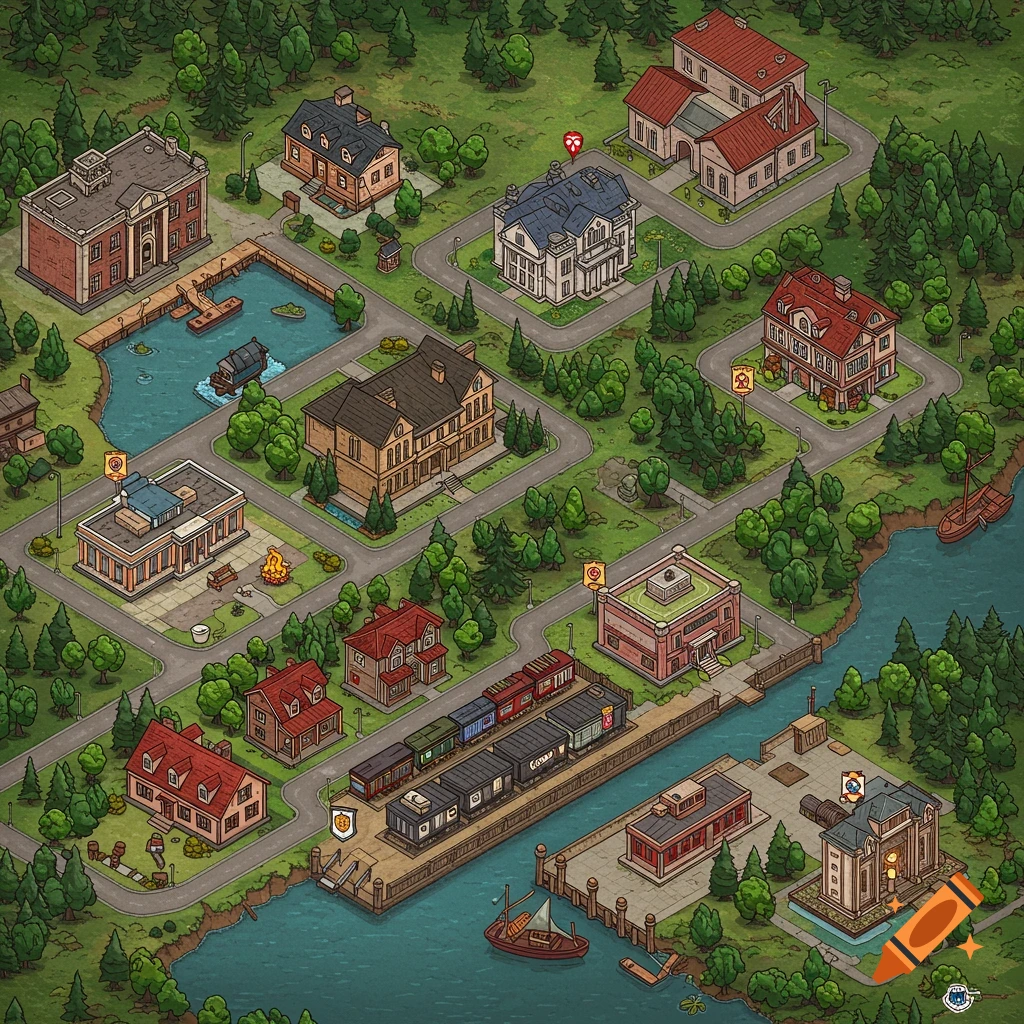 Medieval Village Layout