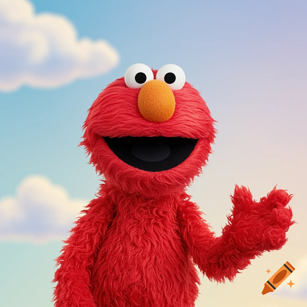 Elmo character on Craiyon