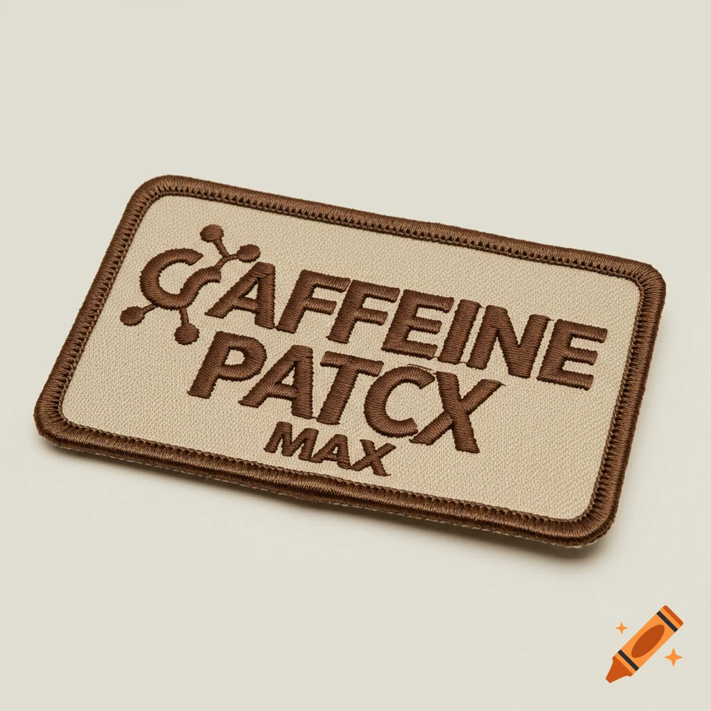 Caffeine Patch Max logo patch design for apparel or product branding ...