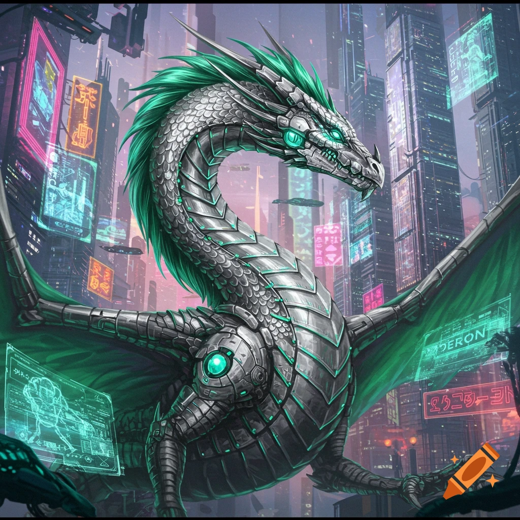 Sad dragon crying in a computer lab on Craiyon