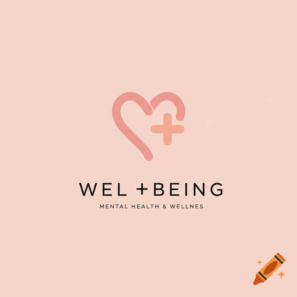 Well+Being mental health and wellness movement logo on Craiyon