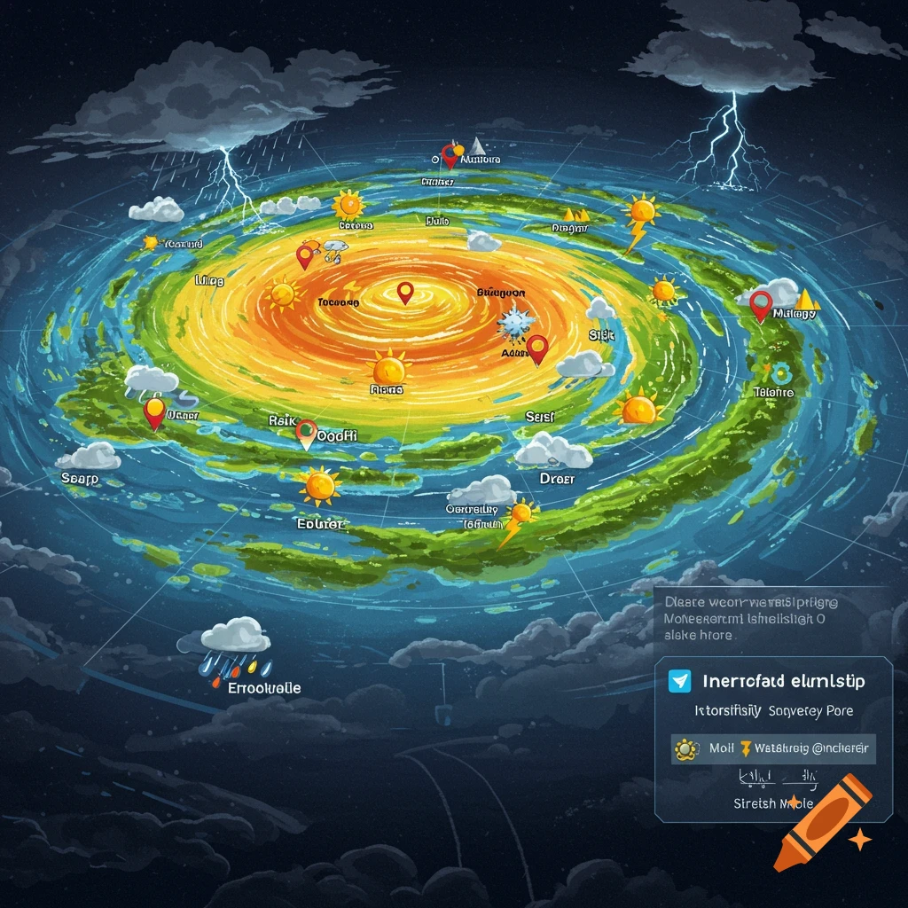 Interactive weather map on Craiyon