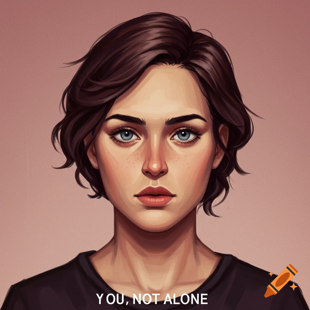 Inspirational icon representing 'You are not alone' on Craiyon