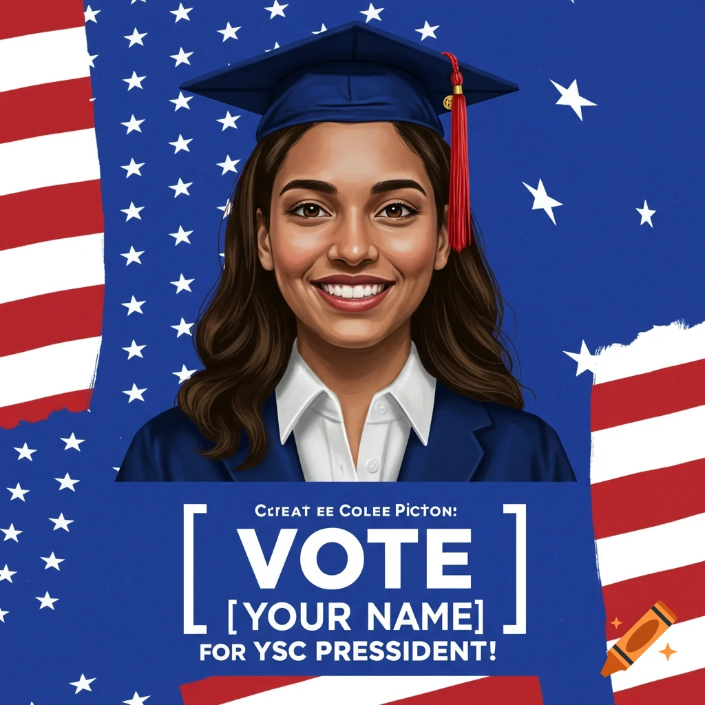Poster for class president election with the slogan Lead with passion ...