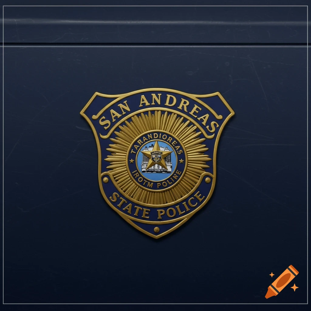 San Andreas State Police logo badge on Craiyon