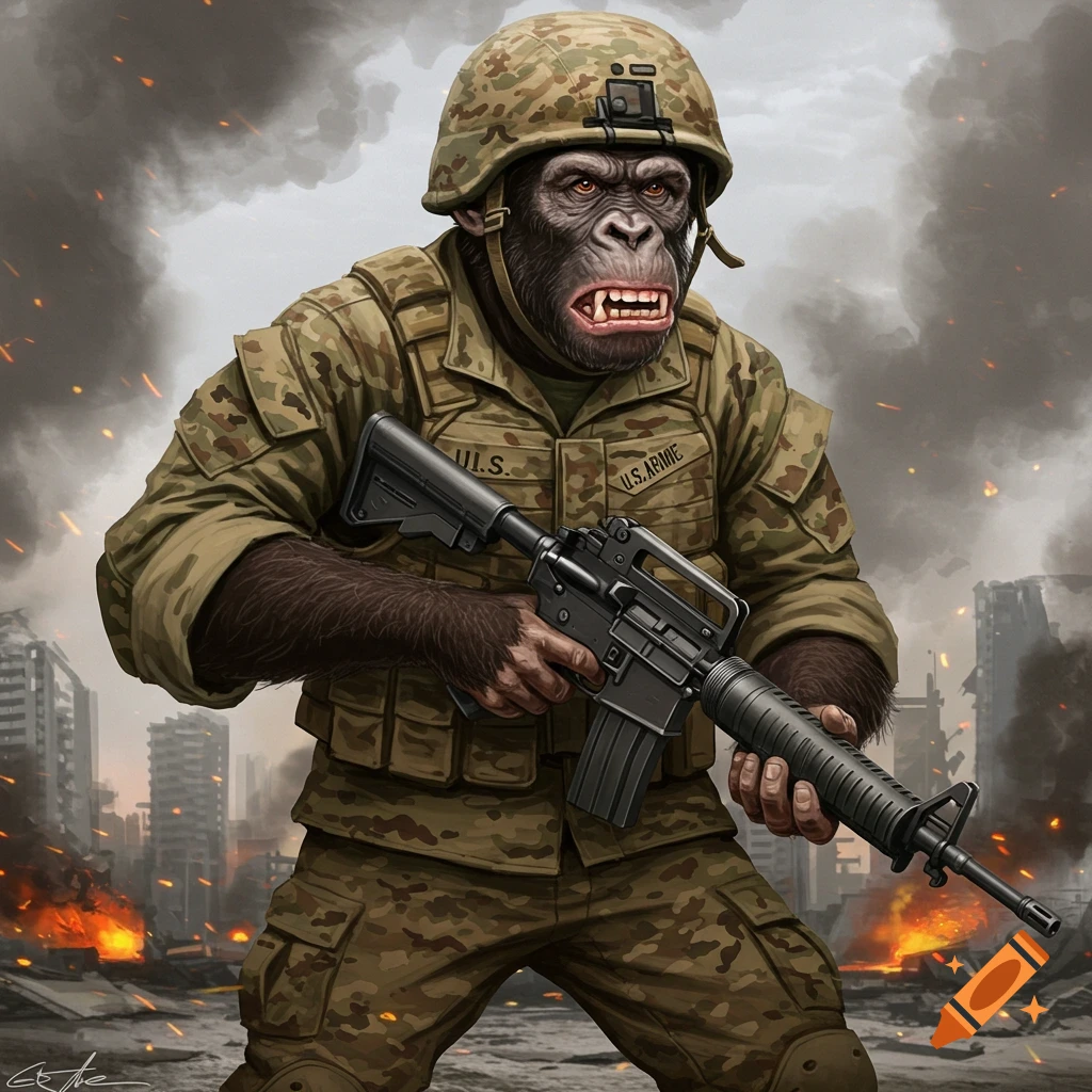 US Marine ape on Craiyon