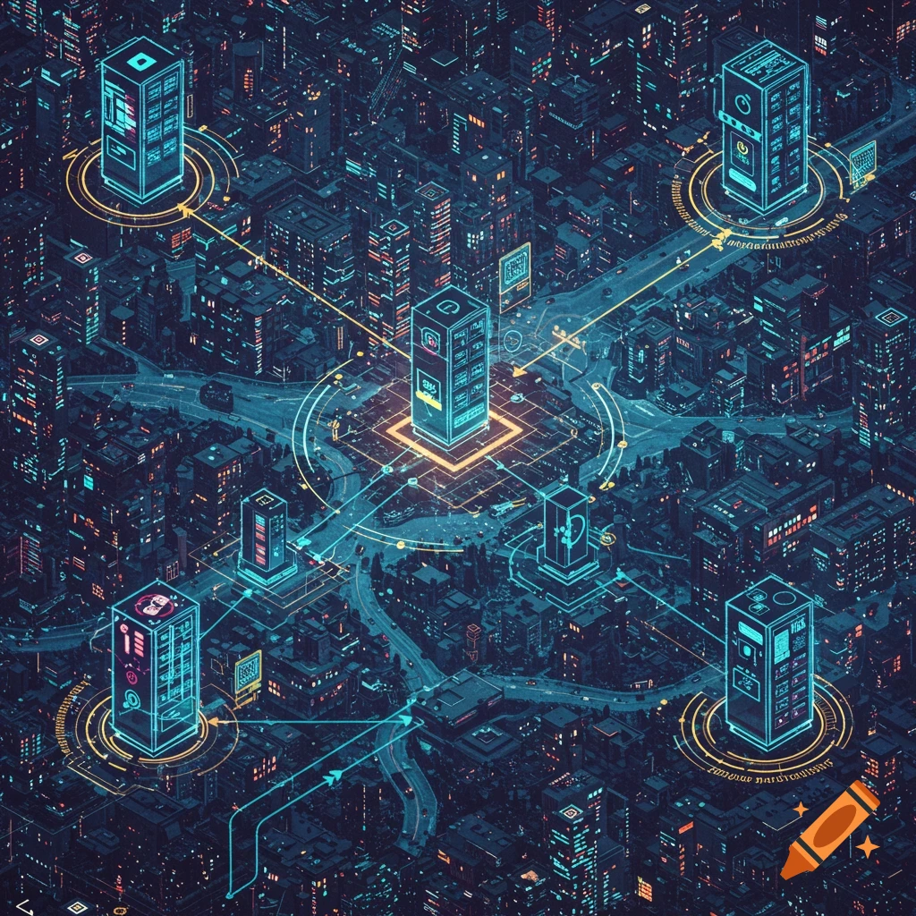 Decentralized data center on Craiyon