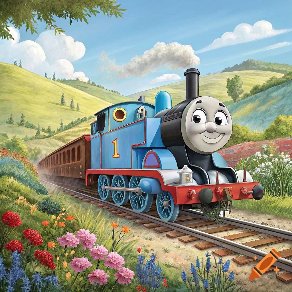 Mao Zedong as Thomas the Train on Craiyon