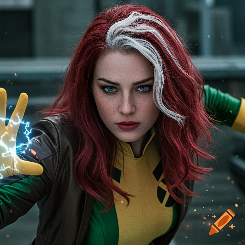 X-Men Rogue illustration on Craiyon