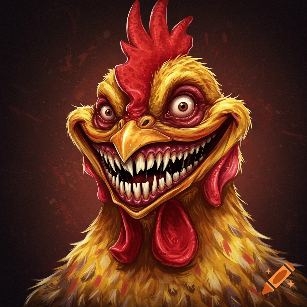 Scary Chicken Cartoon