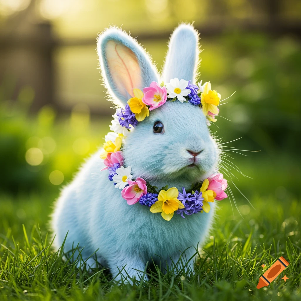 Cute realistic crochet black and tan rabbit on Craiyon
