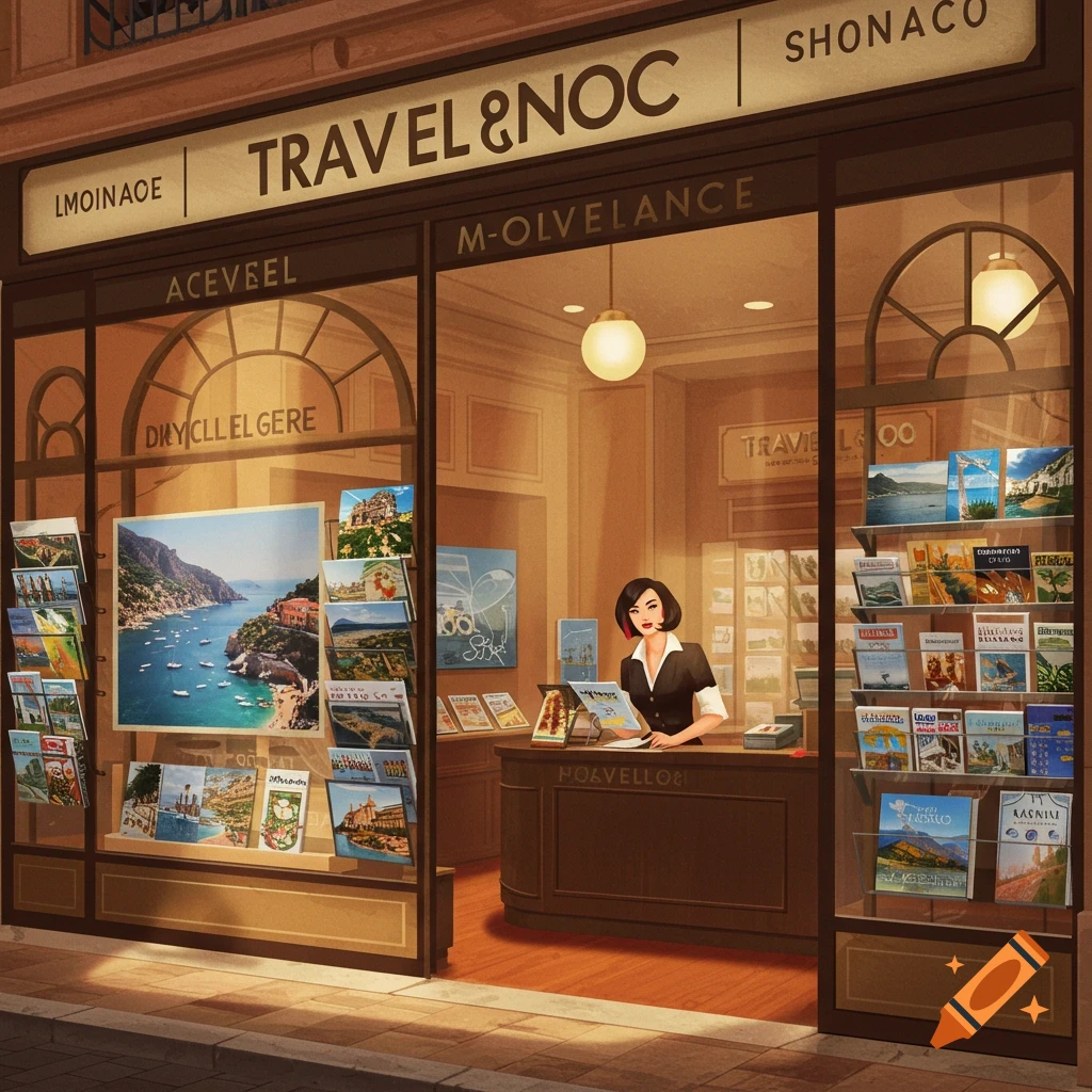 Monaco travel agency on Craiyon