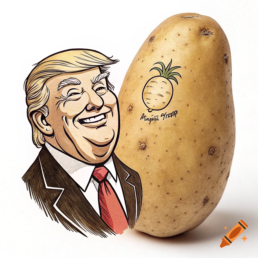 Cartoon Depiction of Donald Trump on a Bike created on Craiyon