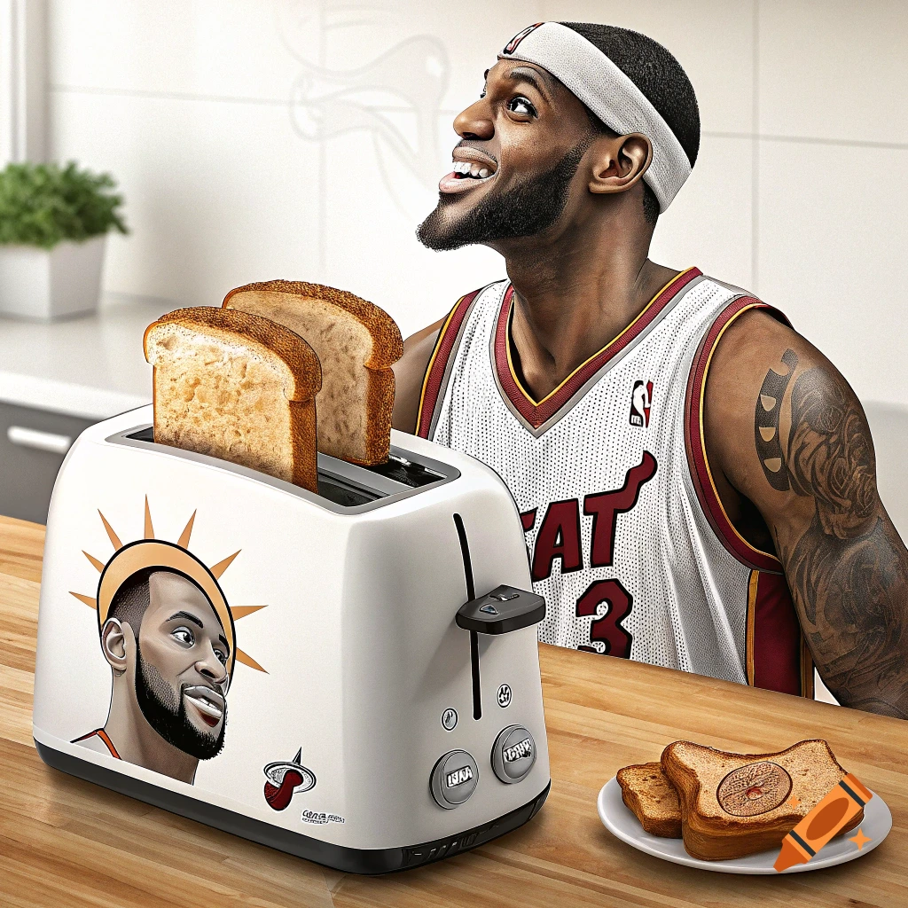 LeBron James mixed with a Toaster on Craiyon
