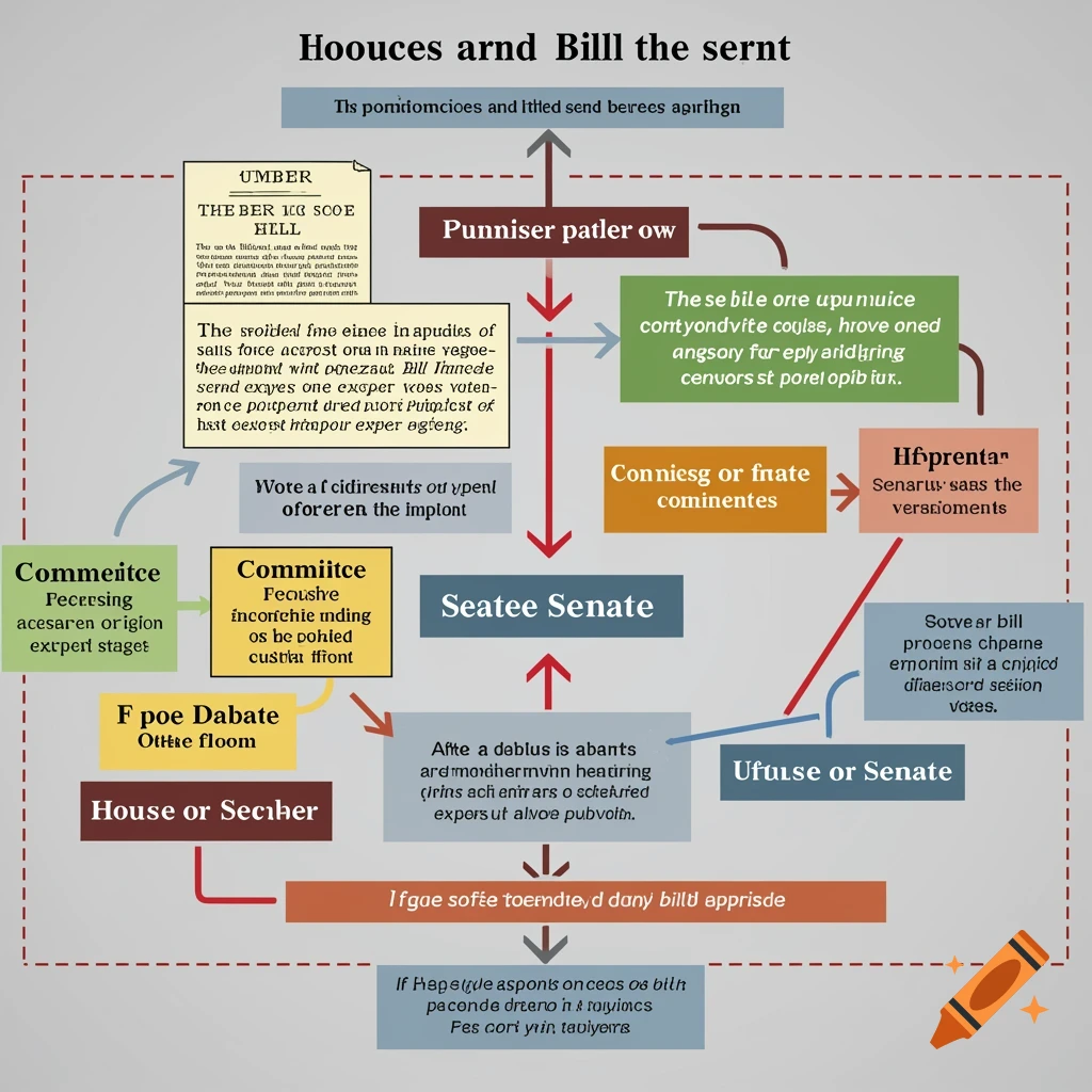 Legislative process diagram on Craiyon