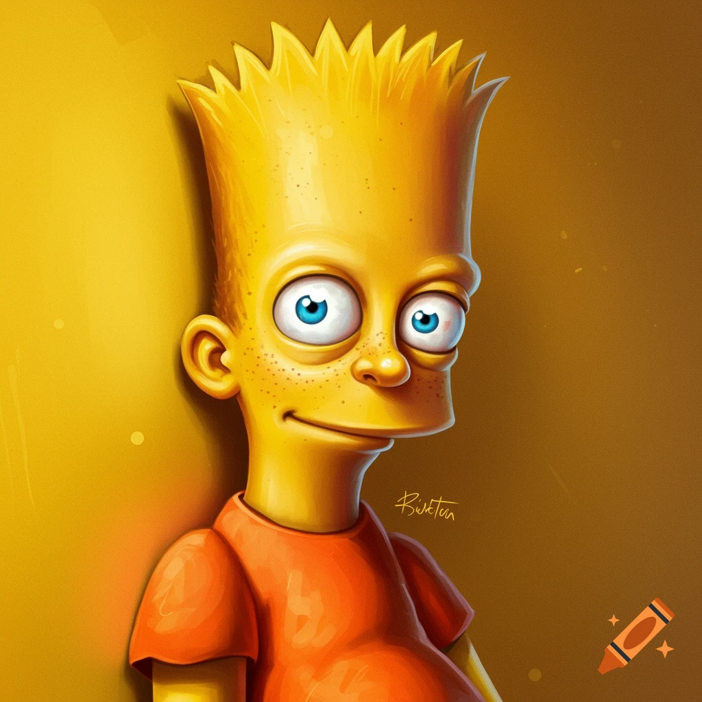 Bart Simpson as a real person on Craiyon