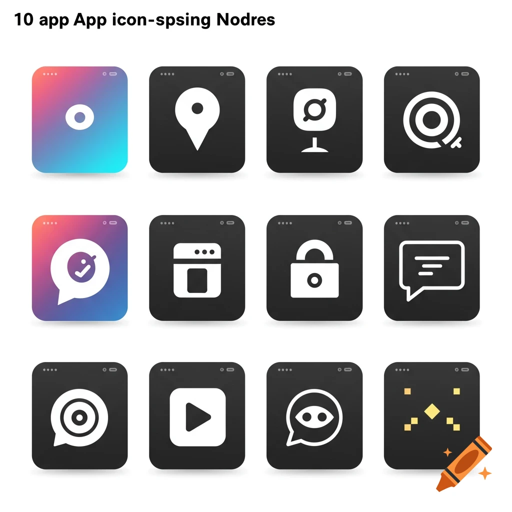 App icons design on Craiyon