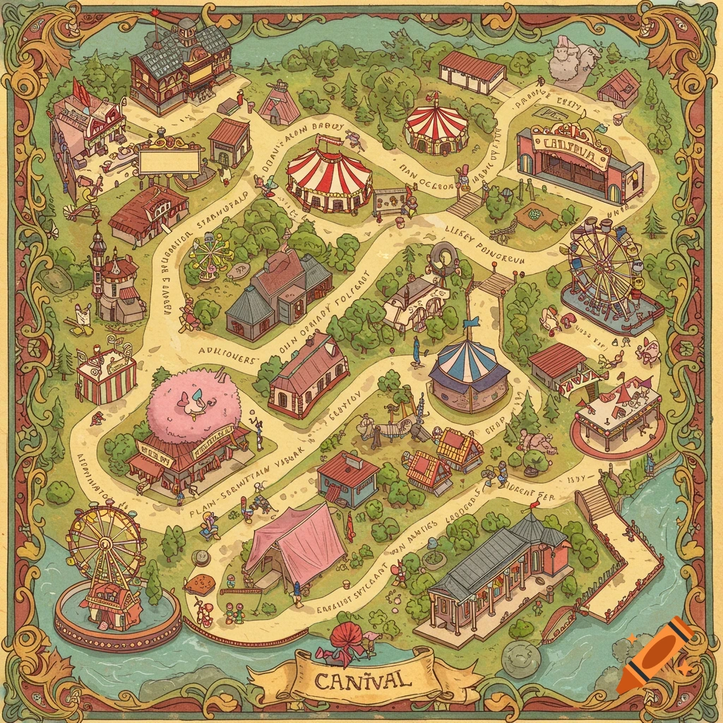 Carnival map on Craiyon