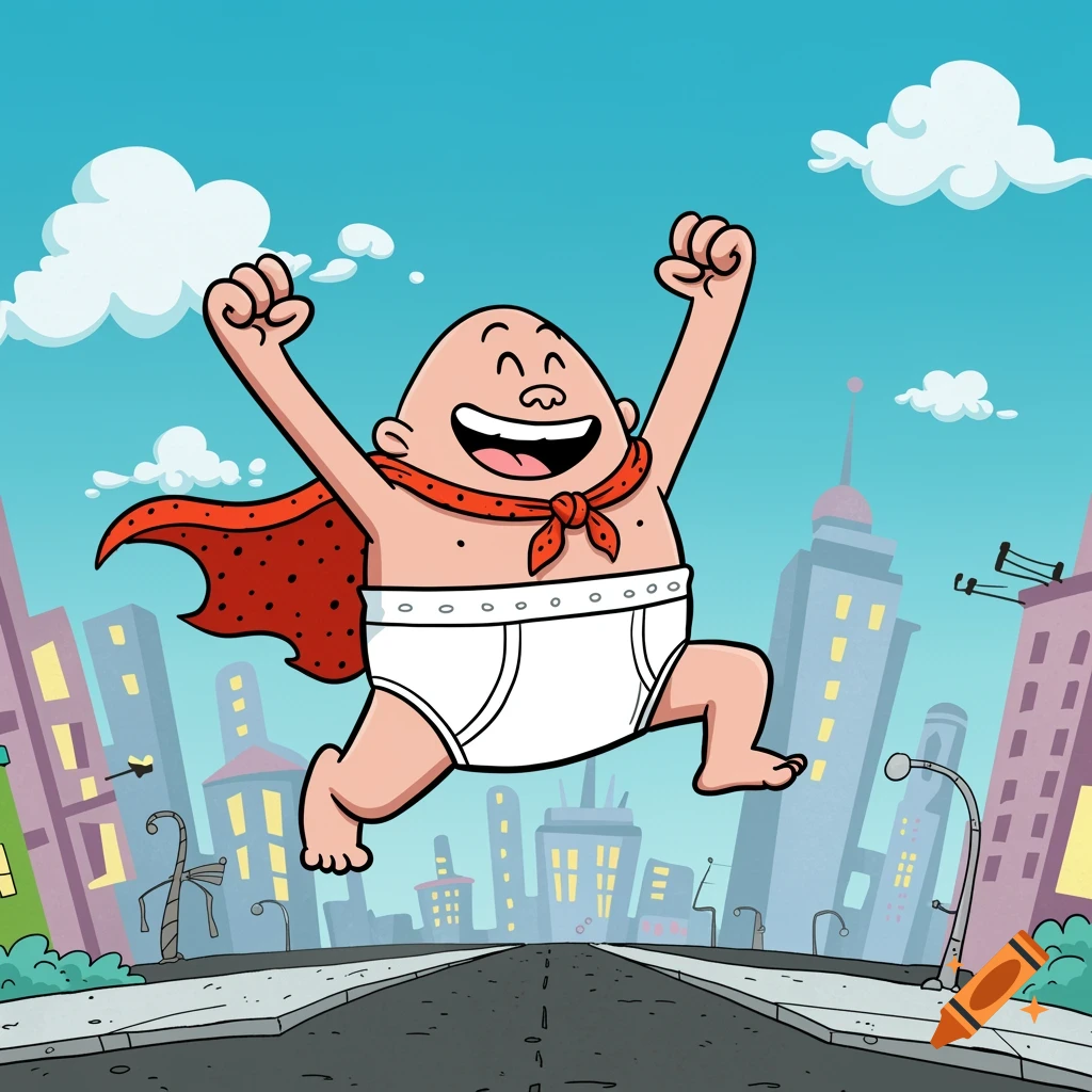 Captain Underpants illustration on Craiyon