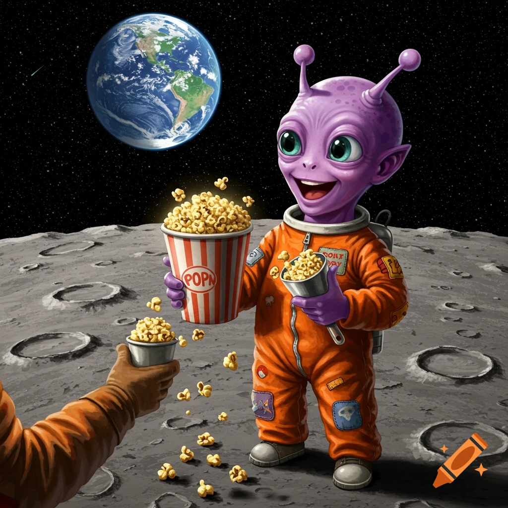 Popcorn created on Craiyon