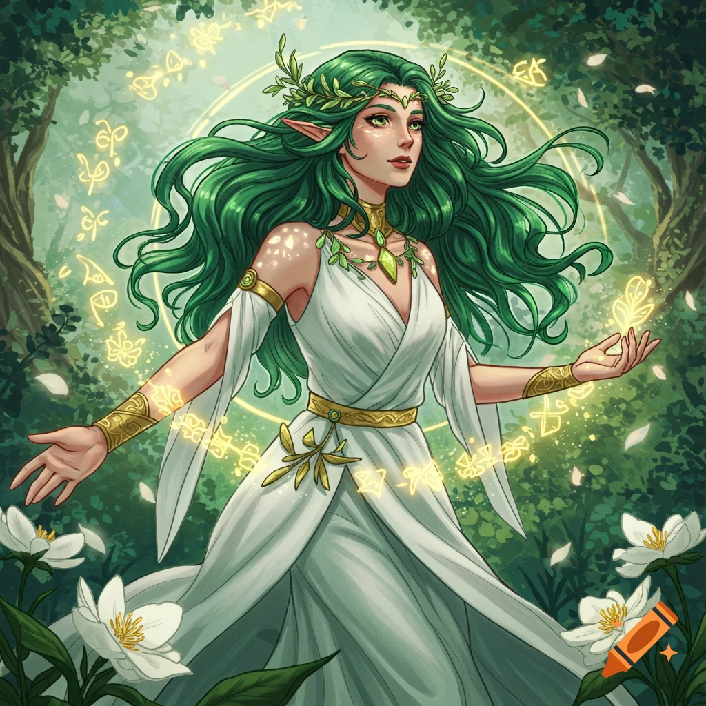 Manga style art of Trostani, Selesnya's Voice Magic: The Gathering card ...