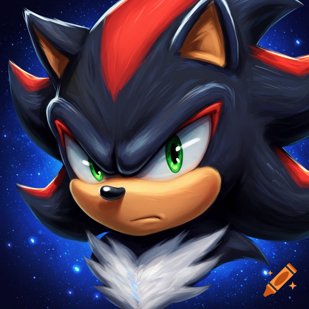 Close-up view of the feet of Shadow the Hedgehog on Craiyon