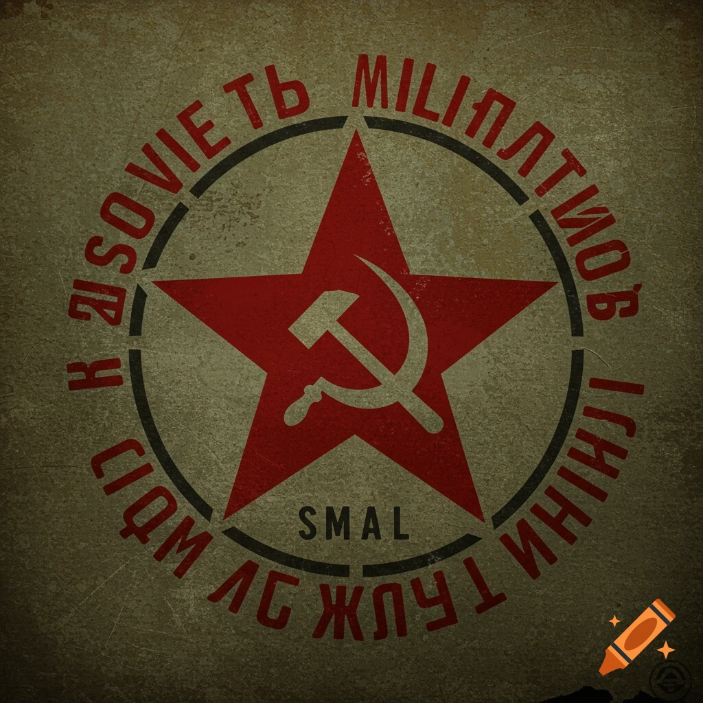 Soviet Military Assets Liquidation logo stencil design for surplus ...