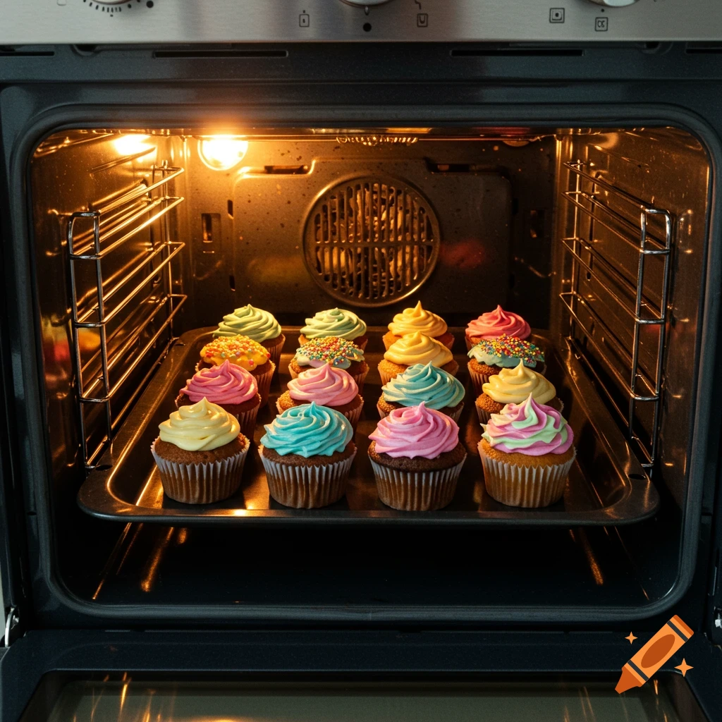 Ritz crackers on a baking sheet inside a lit oven. on Craiyon