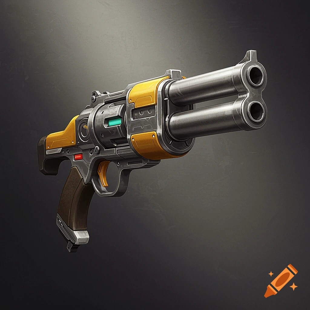 Breakaway gun with two vertical barrels on Craiyon