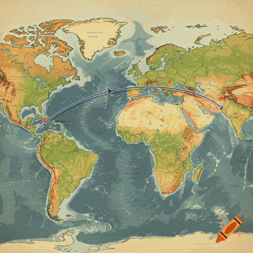 Accurate depiction of the world map on Craiyon