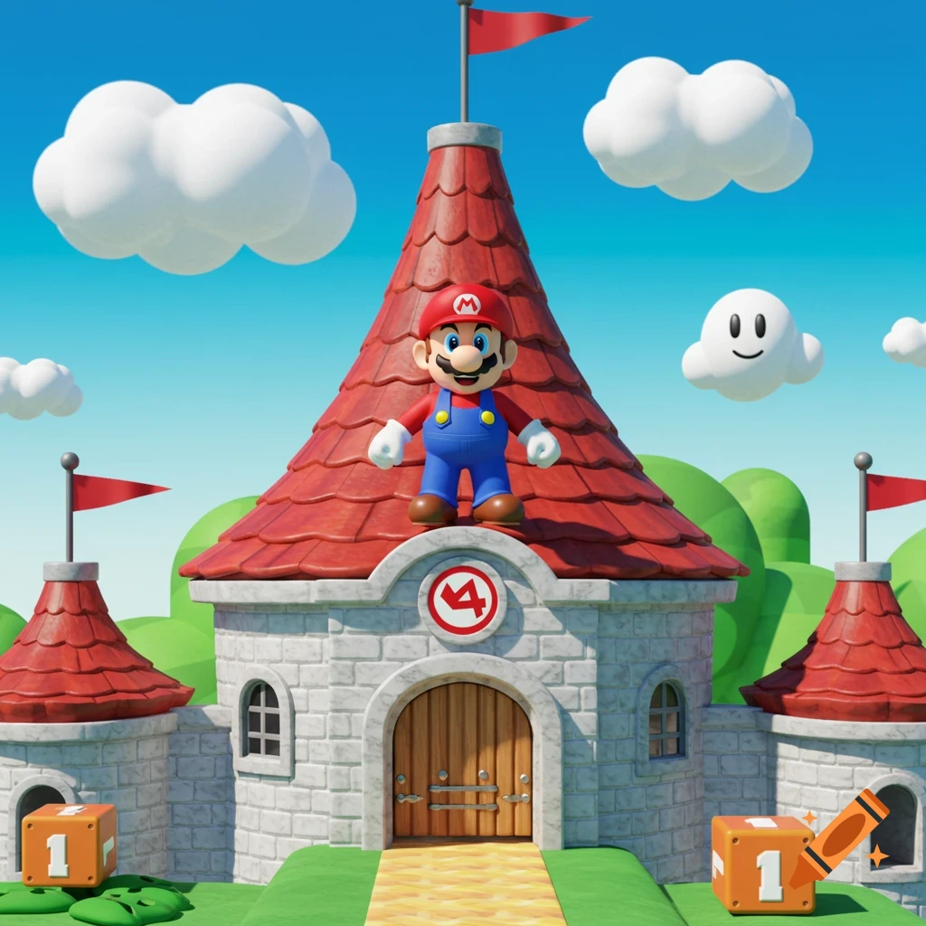 Super Mario 64 Render created on Craiyon