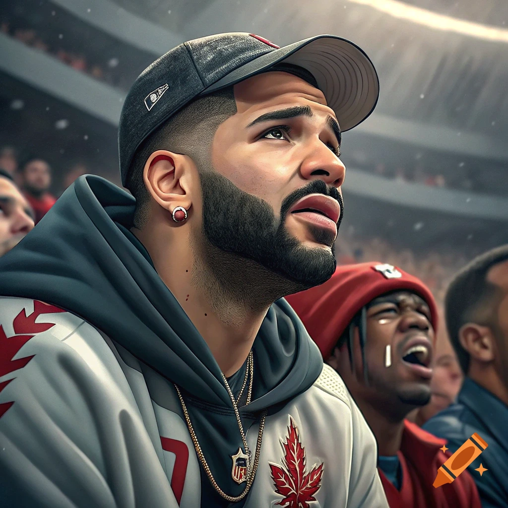 Drake captures crying acfcians on Craiyon