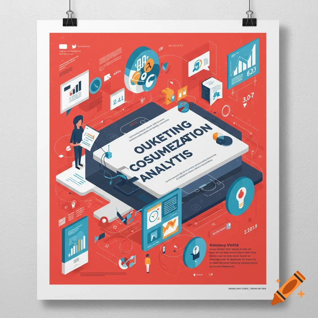 Marketing conternization and big data analytics poster on Craiyon