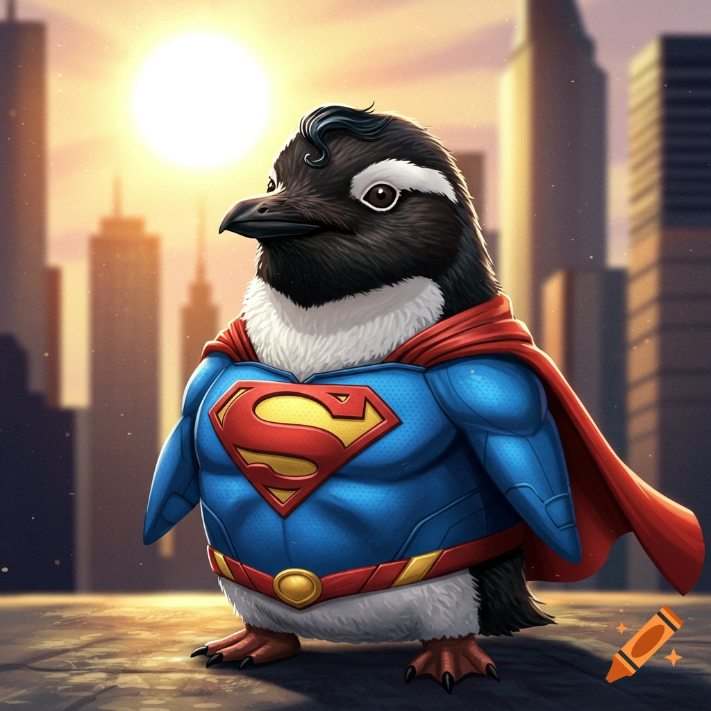 Rockhopper Penguin Wearing a Trench Coat created on Craiyon