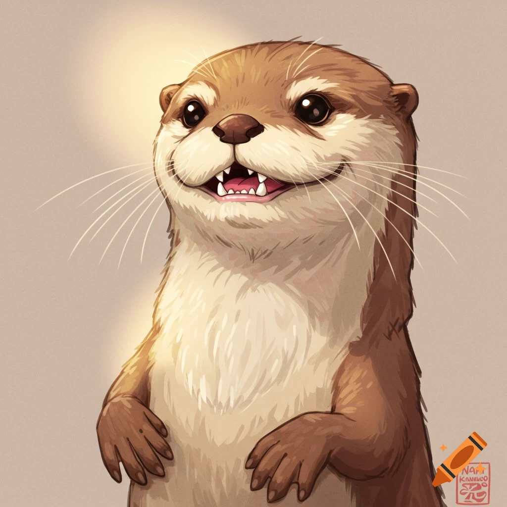 Cute drawing of a weasel wearing a tank top on Craiyon