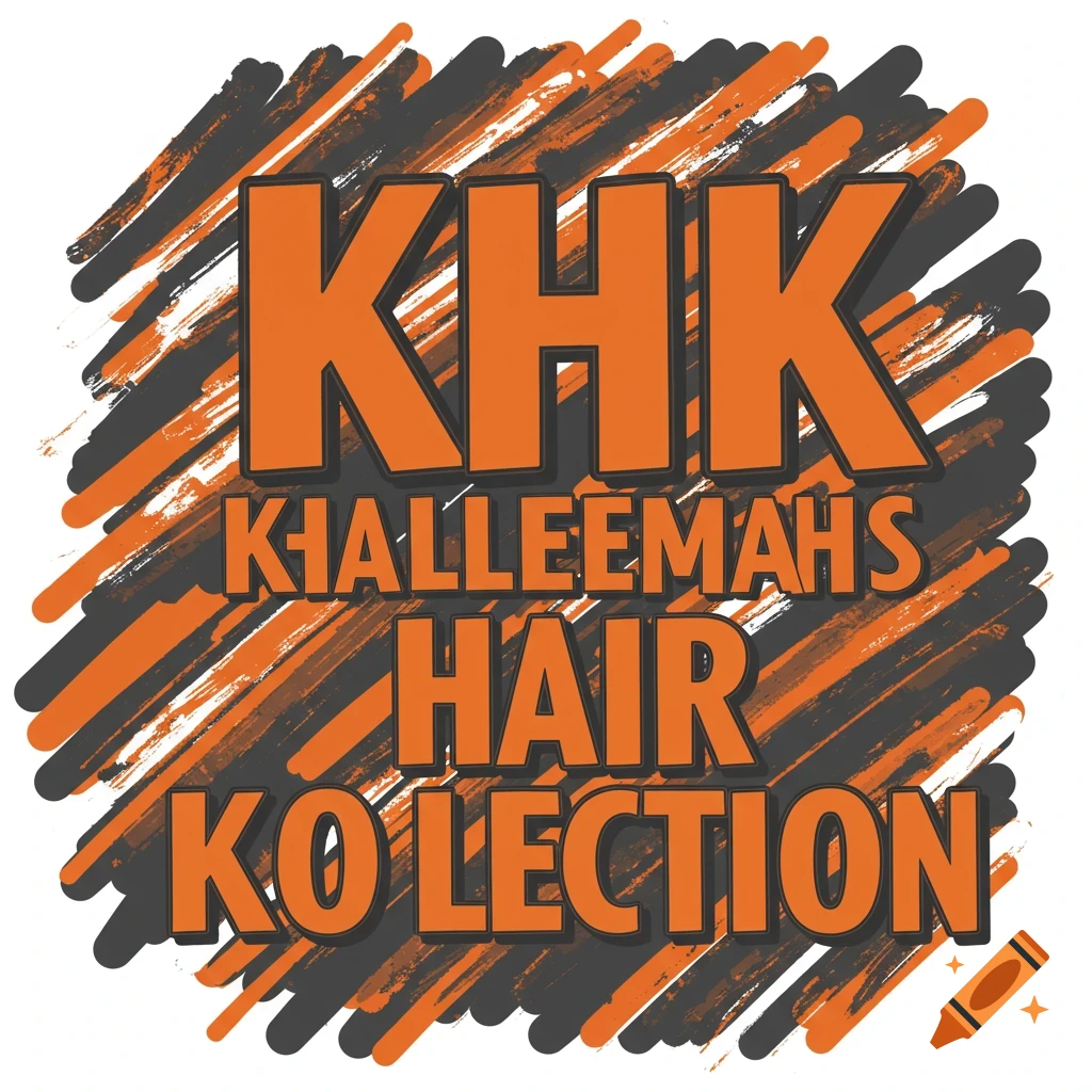 KHK Khallemahs Hair Kollection logo design on Craiyon