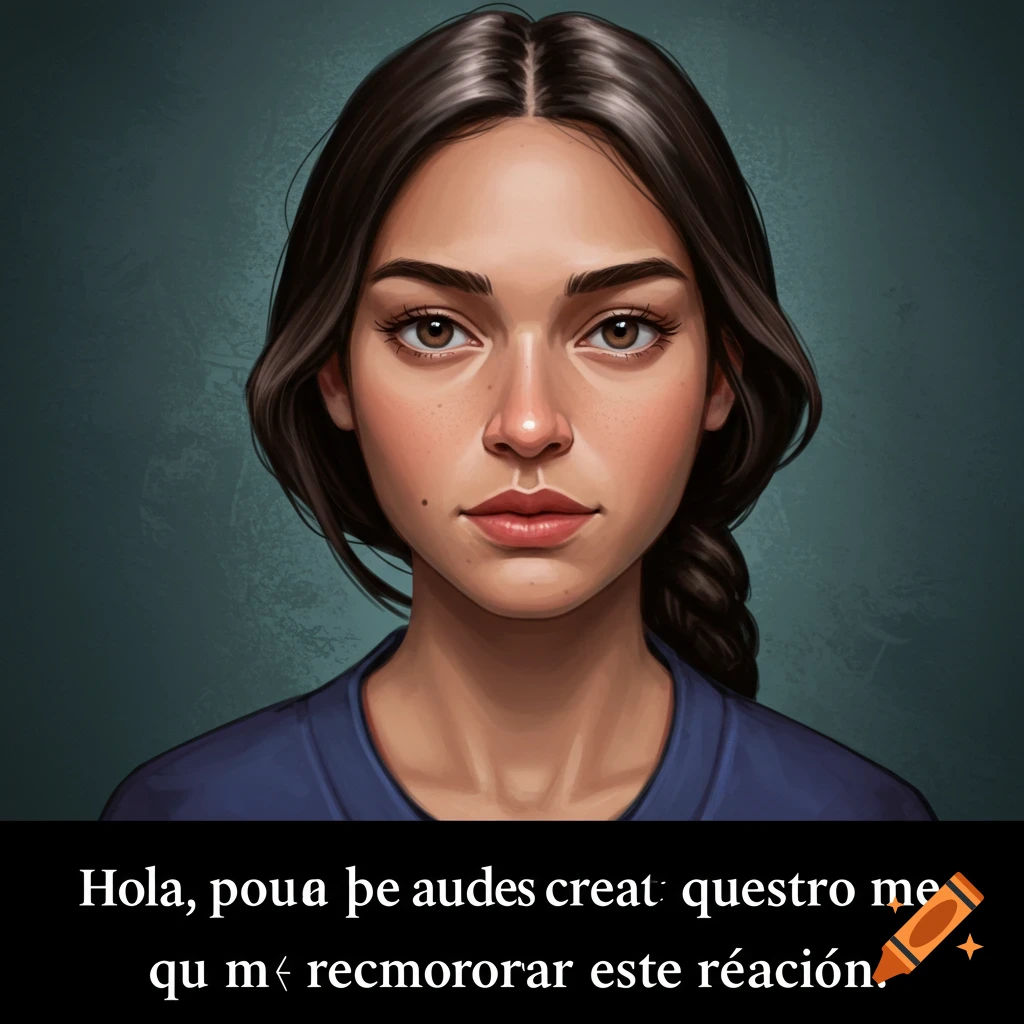 Bilingual text about learning English and Spanish on Craiyon