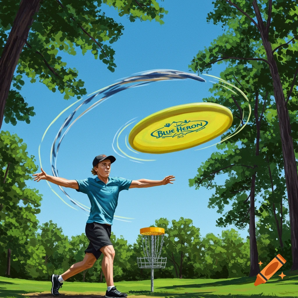 Illustration of Clarence Claymore from The Big Lez Show on a disc golf ...