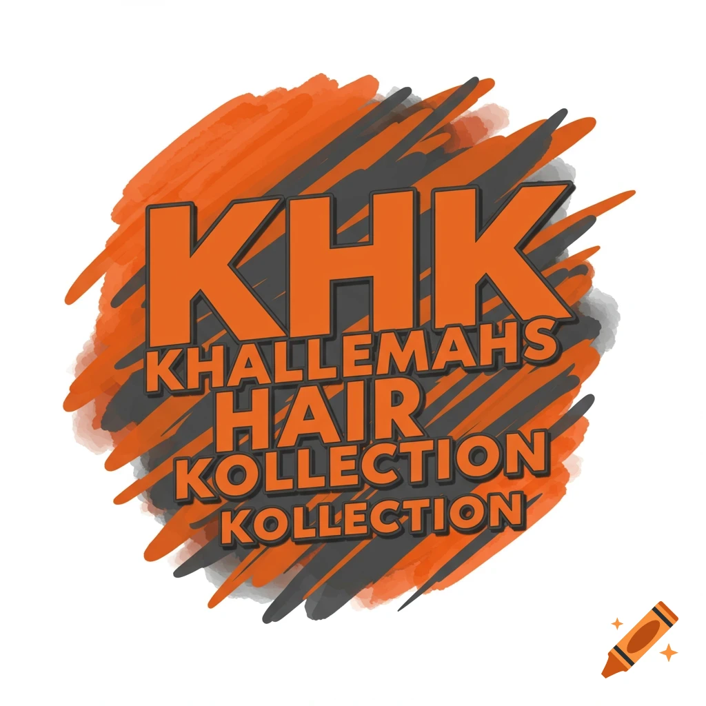 KHK Khallemahs Hair Kollection logo design on Craiyon