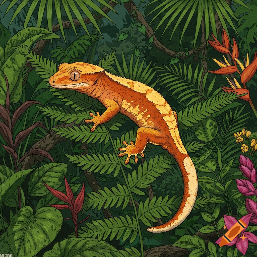 Photorealistic tropical landscape with diverse wildlife on Craiyon