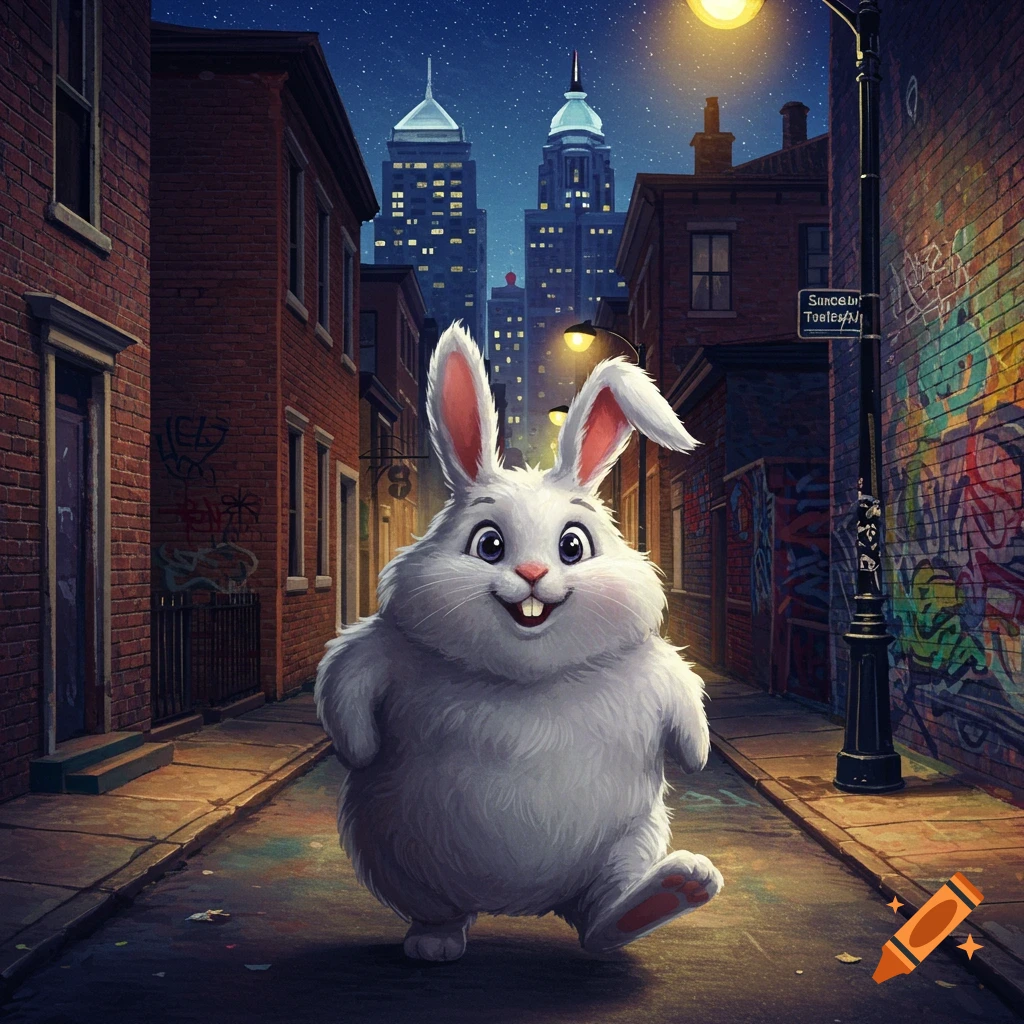 Bunny wearing a toque on Craiyon