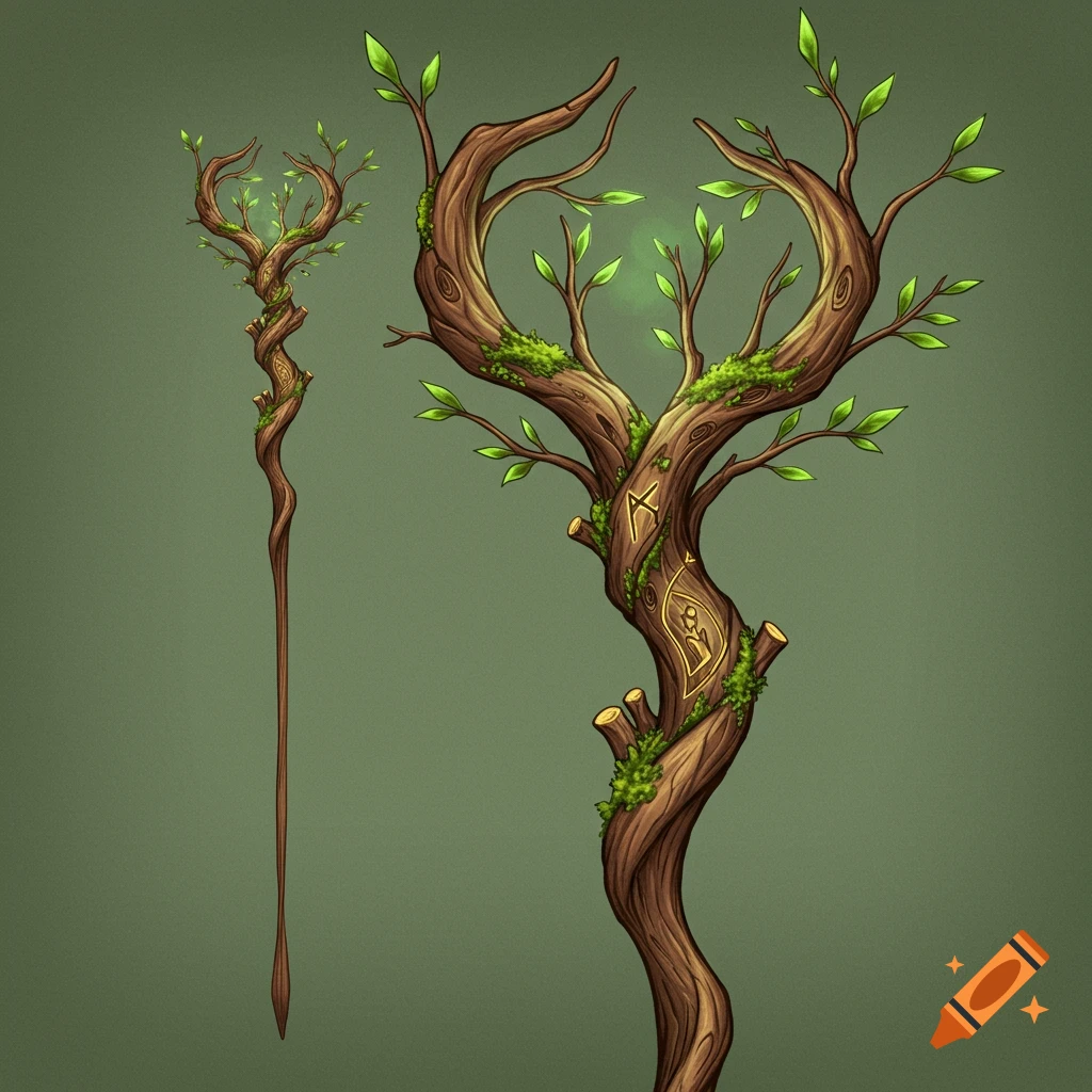 Concept Art for a Magic Staff created on Craiyon