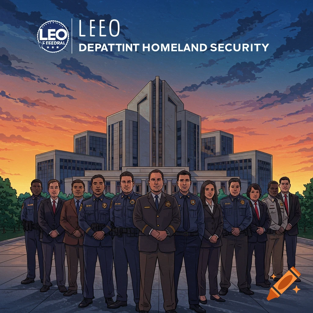 LEO Federal Department of Homeland Security recruitment poster on Craiyon