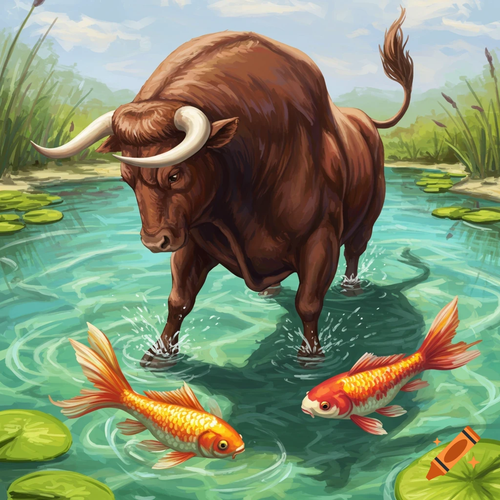 Domesticated water buffalo on Craiyon