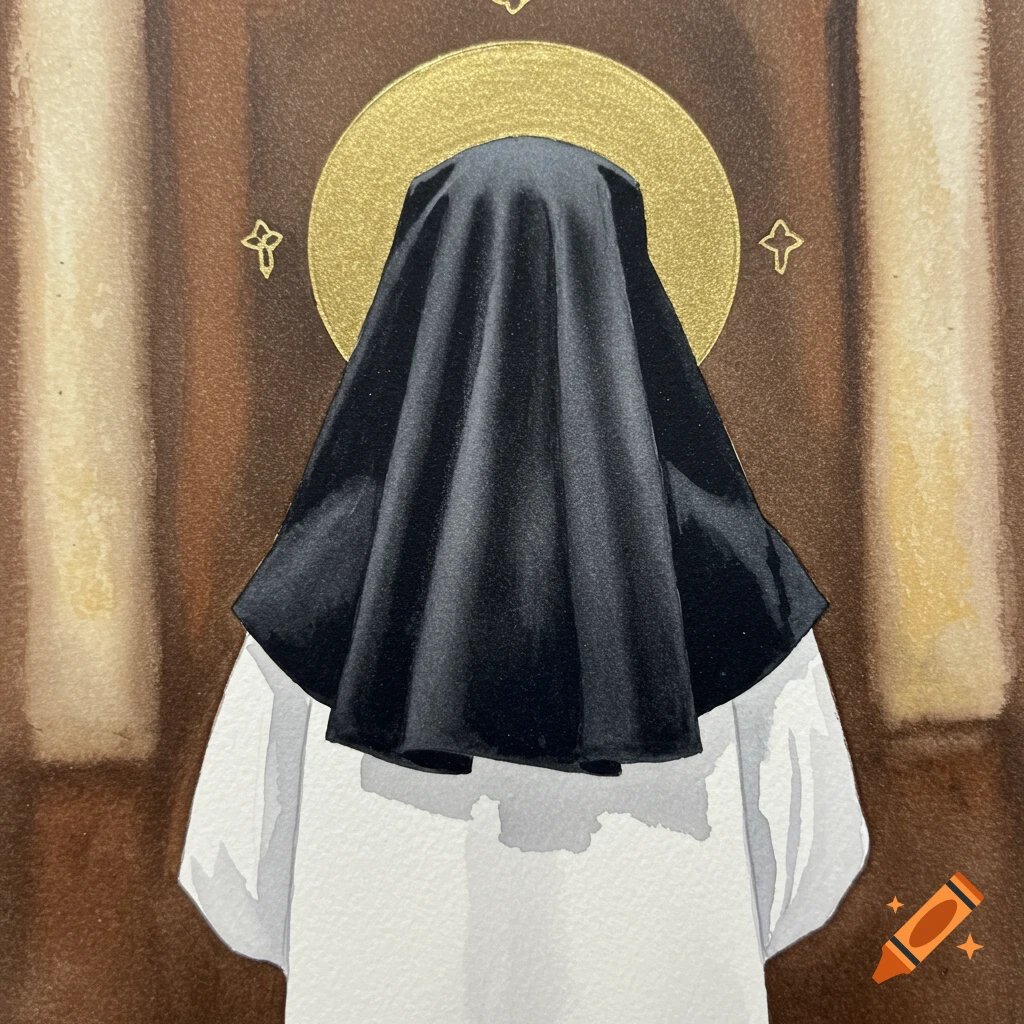 Watercolor painting of a Dominican Sister of Mary, Mother of the ...