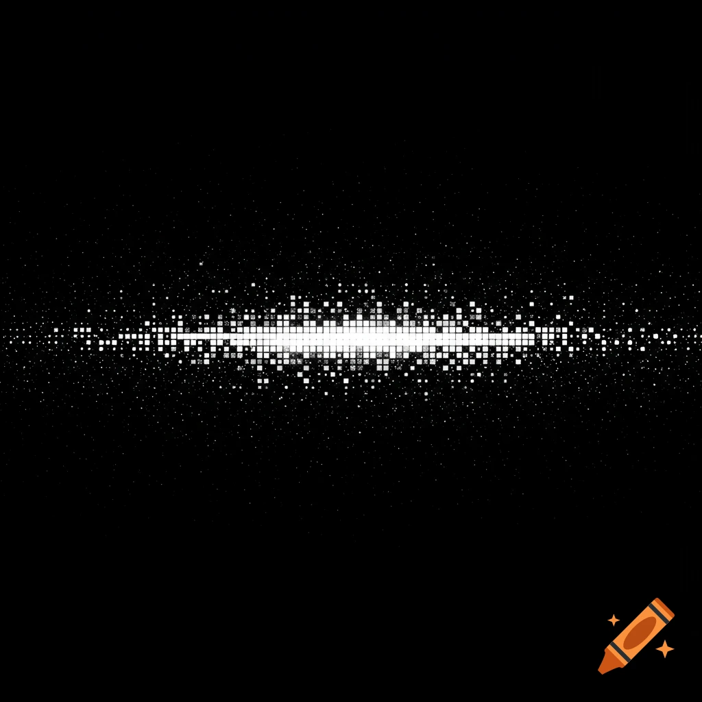 Pixel art night sky with white stars on a black background on Craiyon