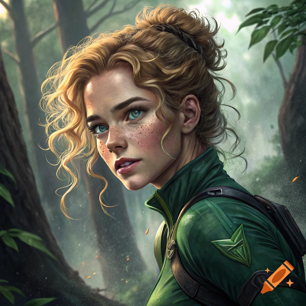 Girl version of Finnick Odair from The Hunger Games on Craiyon