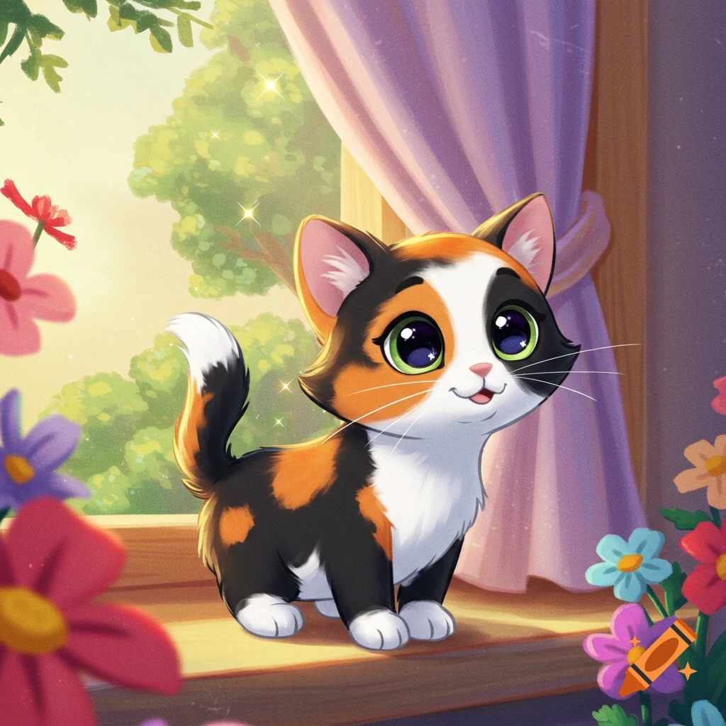 Colorful cat with vibrant patterns and hues on Craiyon