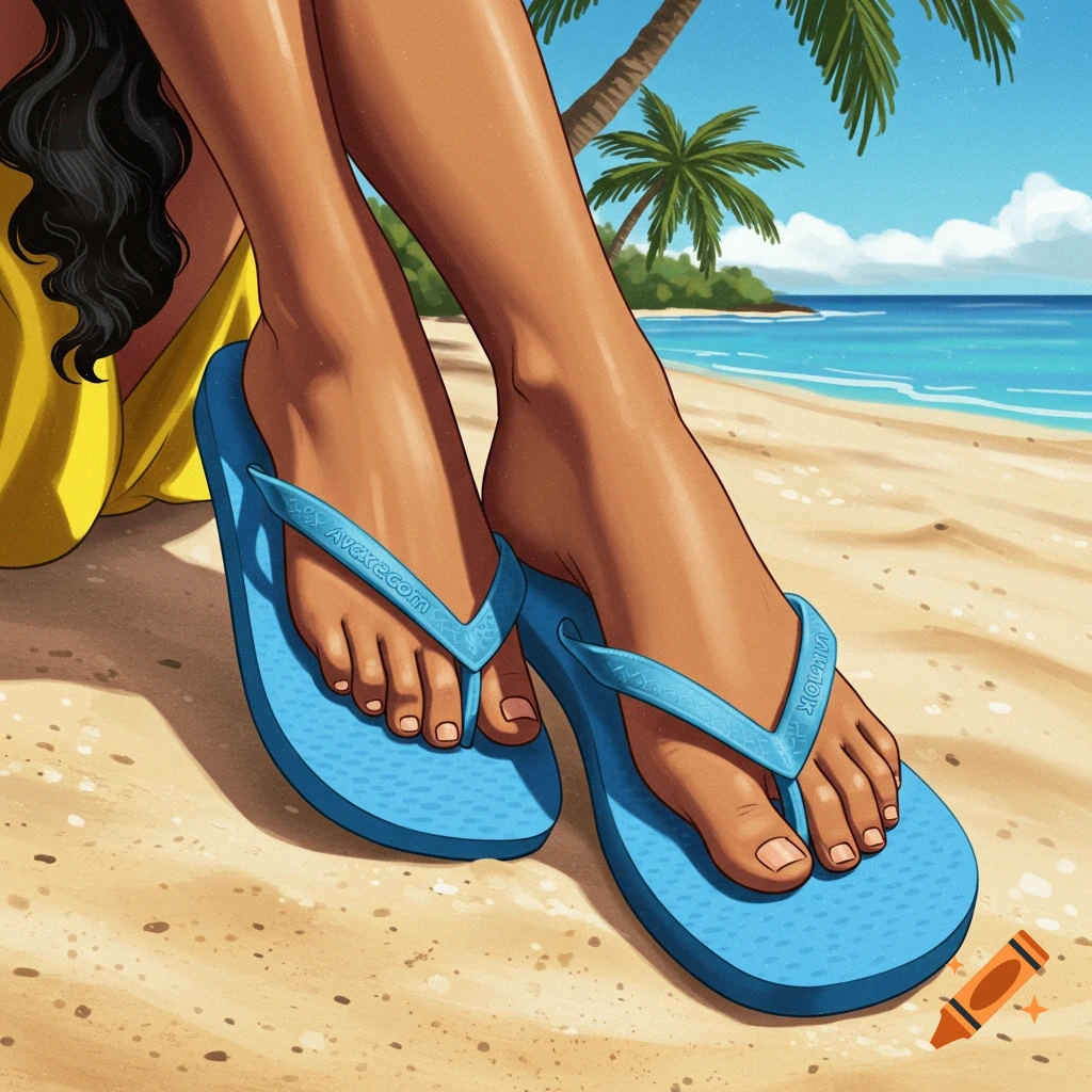 Woman at the beach on Craiyon